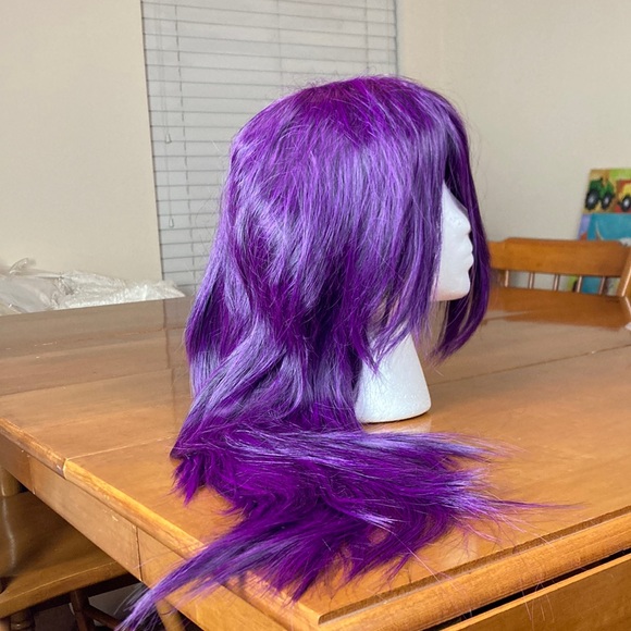 Accessories | Long Layered Straight Deep Purple Wig Cosplay Costume ...